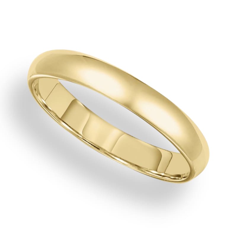 Stainless steel 3mm gold tone wedding band ring – Raf Rossi Gold Plated