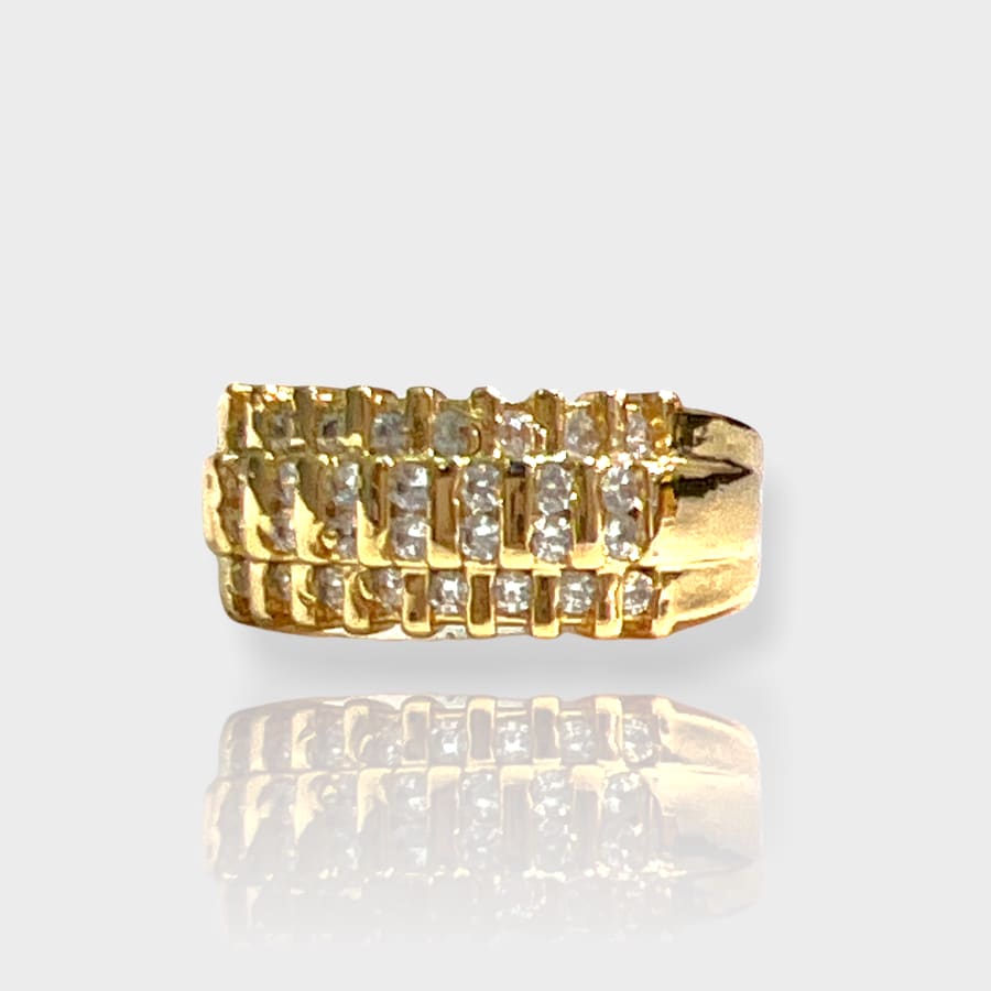 Les clear stones ring in 18k of gold plated – Raf Rossi Gold Plated
